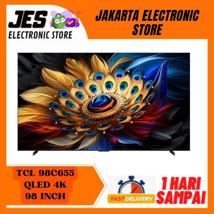 Promo TCL 98C655 QLED 4K GOOGLE TV 98 INCH DOLBY ATMOS NEW 2024 Cicil 0 ...