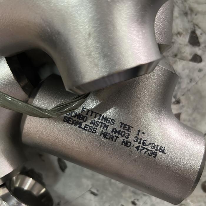 Jual 1" inch Tee SS 316 Sch 80 Seamless ; Equal Tee Stainless Steel ...