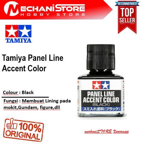 Jual Tamiya panel line accent color black hitam lining gundam mokit ...