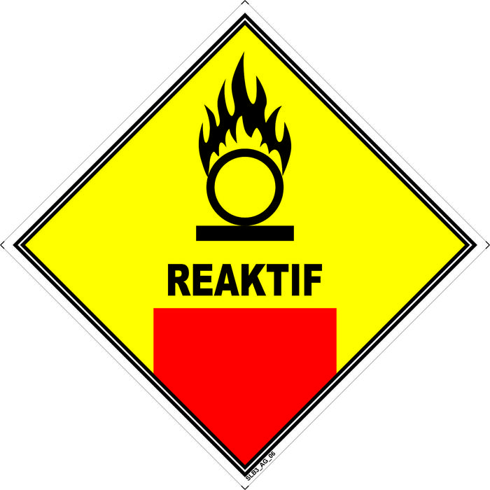 Jual STICKER LABEL SIMBOL LIMBAH B3 UKURAN 10X10 CM - REAKTIF - Kota ...