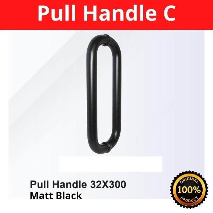Jual Pull handle, handle pintu bentuk C warna hitam as 30cm - Jakarta ...