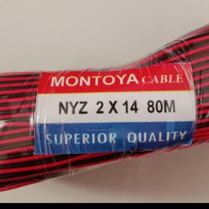 Jual Kabel Montoya 2x14 Double Serabut NYZ 2x14 Merah Hitam 80 Meter ...