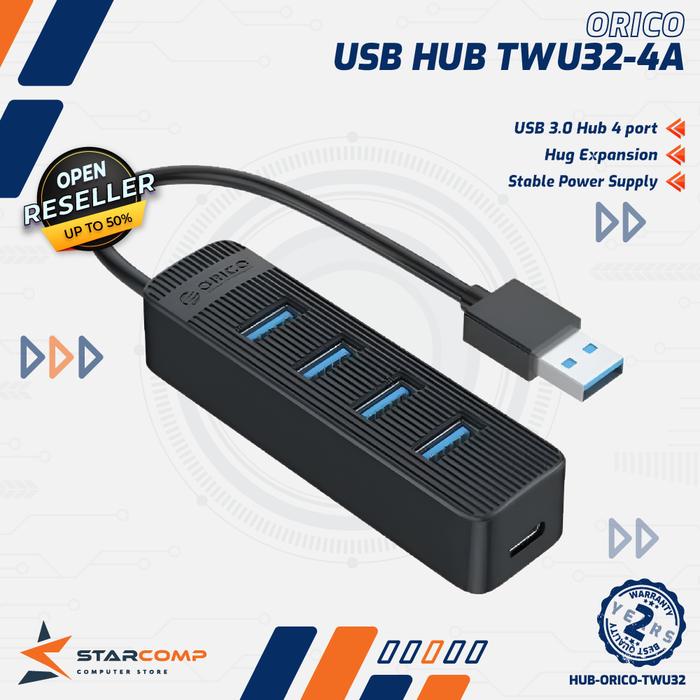 Jual ORICO USB 3.0 Hub 4 Port 1 USB3.0 3 USB 2.0 - TWU32-4A - Kab ...