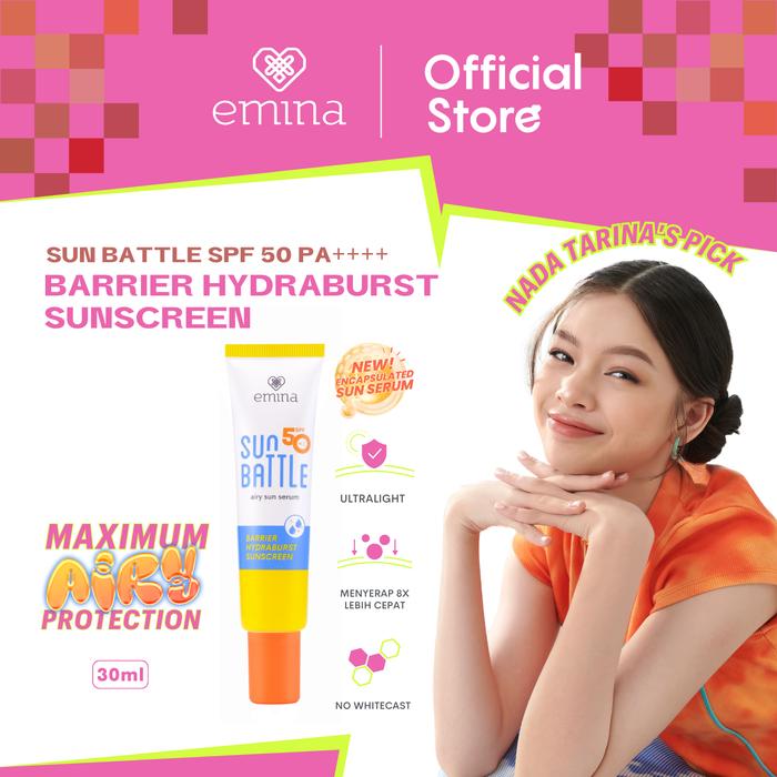 Promo Emina Sun Battle Spf 50 Pa++++ Barrier Hydraburst Sunscreen 30ml ...