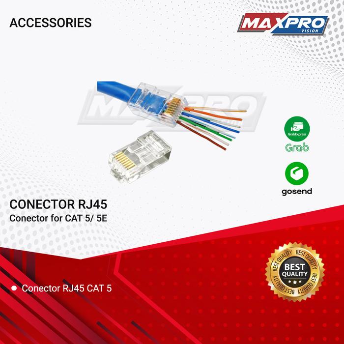 Jual KONEKTOR RJ45 - CONECTOR LAN RJ45 CAT 5 - Jakarta Barat - Maxpro ...