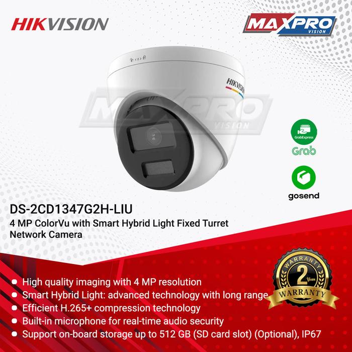 Jual DS-2CD1347G2H-LIU - HIKVISION IP 4MP COLORVU HYBRID AUDIO CAMERA - Jakarta Barat - Maxpro ...