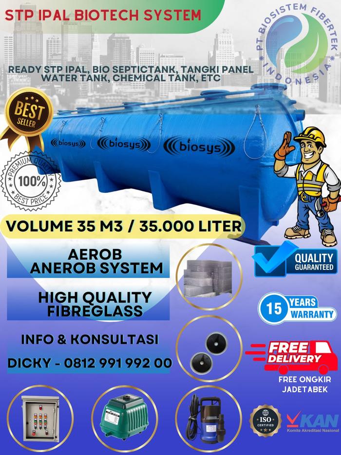 Jual Septic Tank Biotech, STP Biotech 35000 Liter ( 35 M3 ), Biotech ...