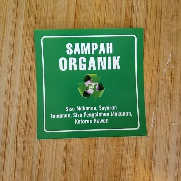 Jual Sign Sticker Sampah Organik uk 15x15cm Rambu stiker - Jakarta ...