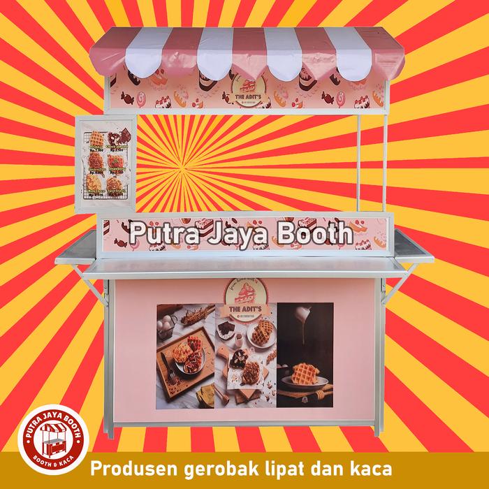 Jual Booth Portable | Meja Lipat | Event Desk Full Asesoris dan Stiker ...
