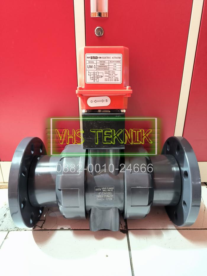 Jual MOTORIZED BALL VALVE PVC / UPVC 4" FLANGE JIS10K WITH ACTUATOR ...