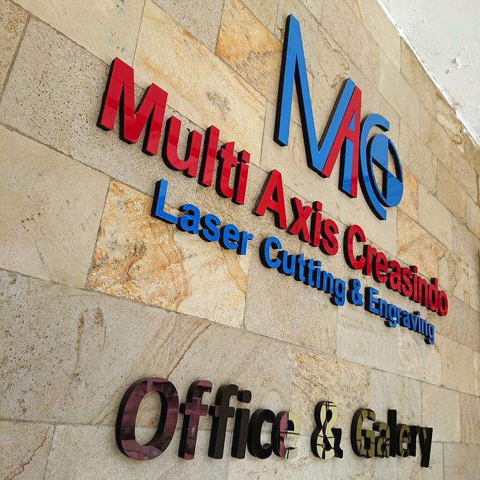 Jual Huruf Timbul Akrilik + Spon Ati Tebal 12mm (2mm+10mm) - Kab ...