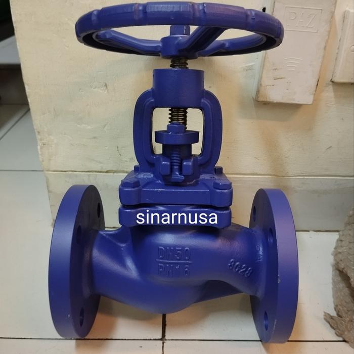 Jual Globe Valve Steam Cast Iron Flange PN 16 2 " inchi DN 50 Bellow Seal - Jakarta Barat ...