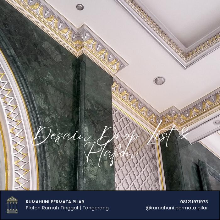 Jual Custom Desain Drop Plafon dan List Plafon (Cornice) Rumah Tinggal ...