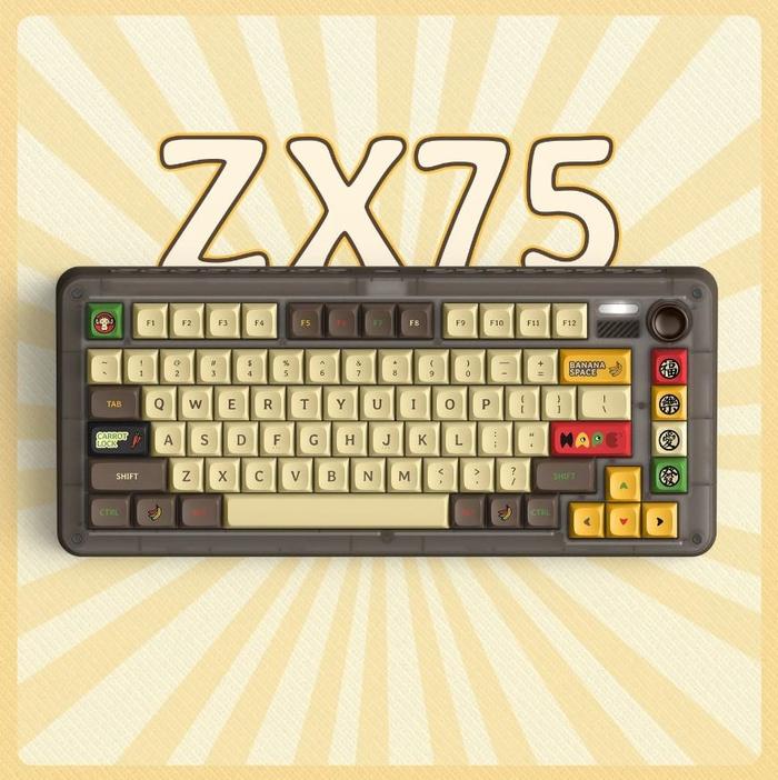 Promo IQUNIX ZX75 Happy Ape Wireless Mechanical Keyboard - Moonstone ...