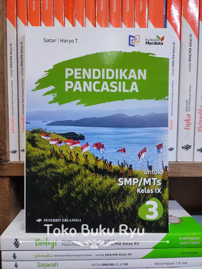 Jual Buku Pendidikan Pancasila Kelas 3/9 SMP kurikulum Merdeka Erlangga - Jakarta Pusat ...