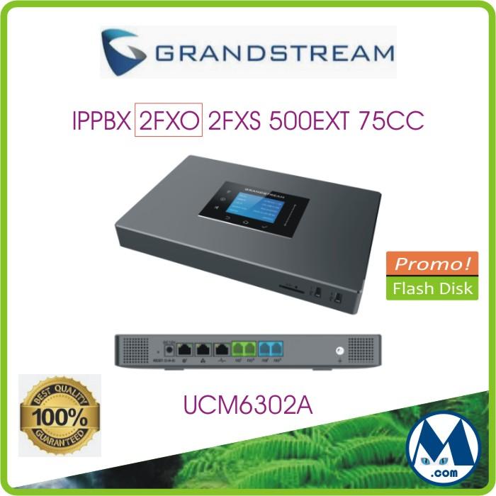 Jual Grandstream UCM6302A Audio Series IP PBX 2FXO 2FXS 500EXT 75CC ...