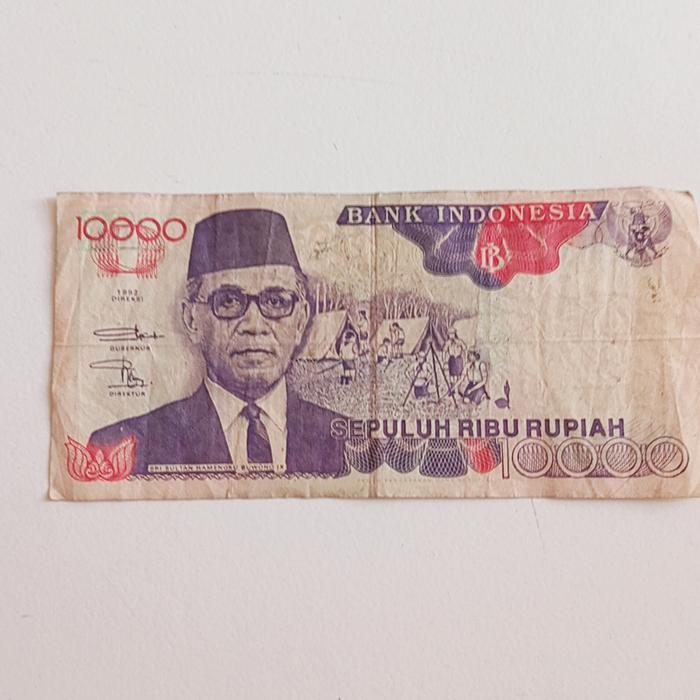 Jual uang kertas Rp 10000 gambar Sri sultan hameng kubuwono 1X - Kota ...