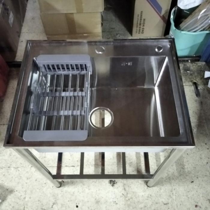 Jual Kaki Meja Sink Portable 7545 Lengkap Kran/Kitchen Sink 7545 Black ...