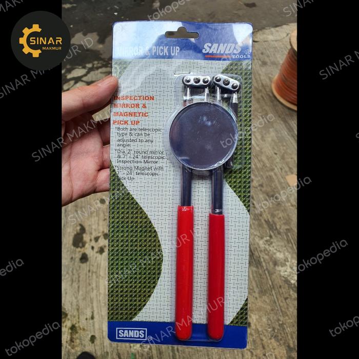 Jual TELESCOPIC INSPECTION MIRROR 2" + PICKUP TOOLS KACA INSPEKSI 50MM ...