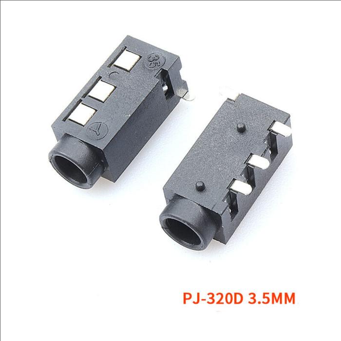 Jual PJ-320D 3.5MM Headphone jack socket female connector for Audio PJ320D PCB SMD 3.5 mm - Kota ...