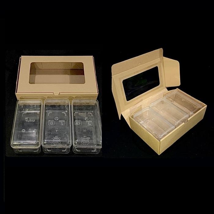 Jual Box Jendela Mika Dus 15 x 25 x 7 Cm Kemasan 3 Toples Kue Kering ...