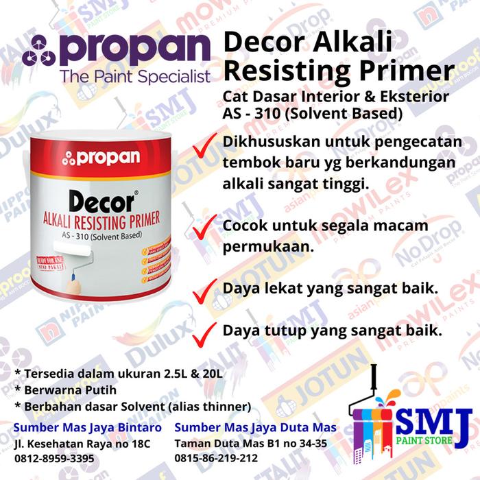 Jual CAT DASAR TEMBOK PROPAN DECOR ALKALI RESISTING PRIMER AS-310 SB 20 ...