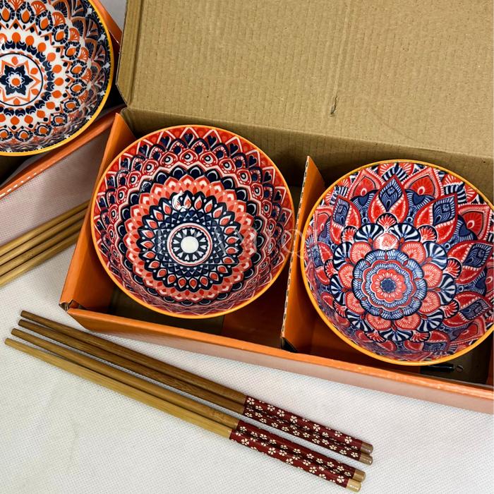 Jual CERAMIQUE | Mangkok Keramik set isi 2 Japanese style - Mangkok set ...