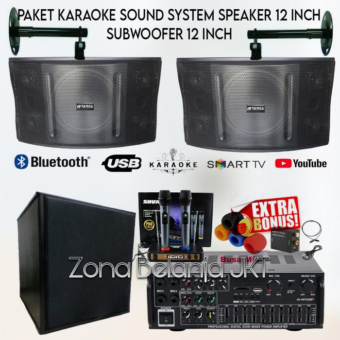 Jual Paket Sound System Karaoke Speaker Targa 12 Inch + Subwoofer 12 Inch - Jakarta Barat - Zona ...