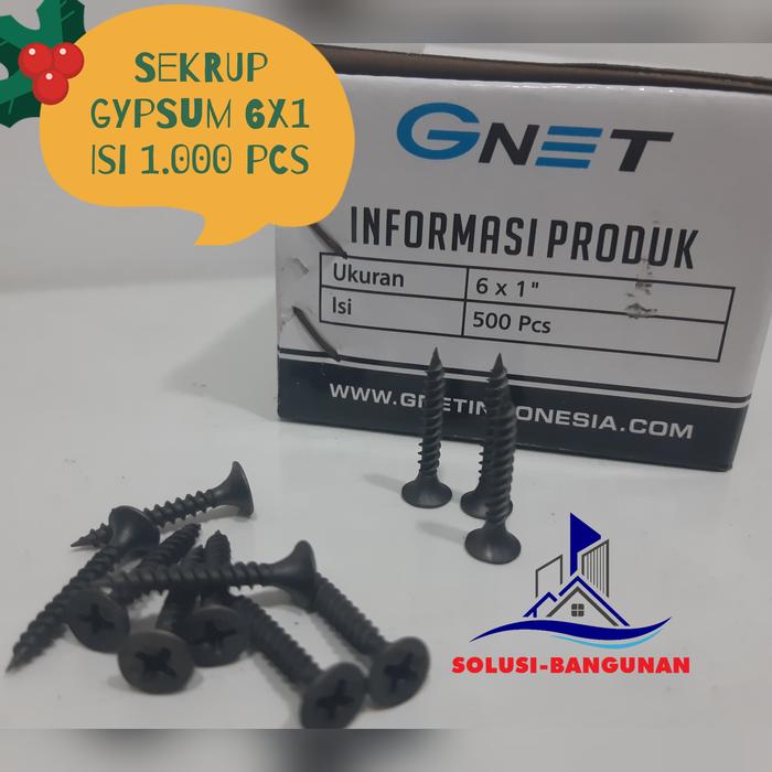 Jual Sekrup gypsum 6x1 / skrup / sekrup / screw / skrup 2,5cm - Kab ...