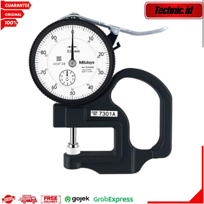 Promo Mitutoyo Alat Ukur Dial Thickness Gage 10/0,01 Mm 7301a Mengukur ...