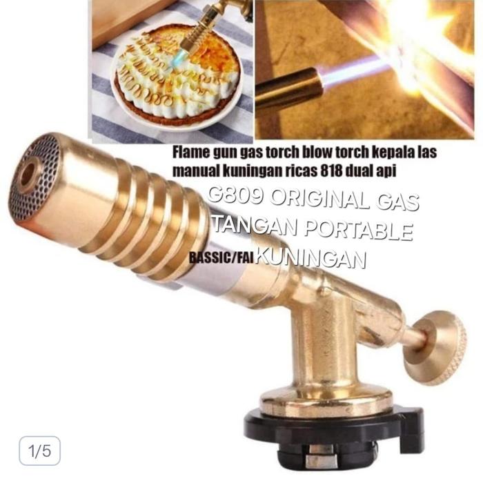 Jual G809 GAS PORTABLE FLAME GUN BLOW TORCH KEPALA LAS MANUAL TEMBAGA ...