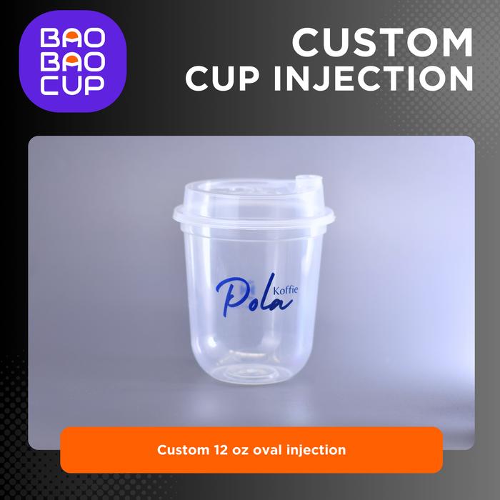 Jual Sablon Cup Injection 12 oz/380 ml +lid dan cc - Oval - Kota ...