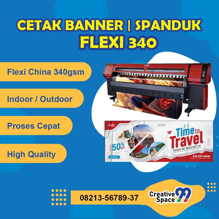 Jual Cetak Spanduk | Banner Flexi 340 - Jakarta Barat - 99 CreativeSpace | Tokopedia