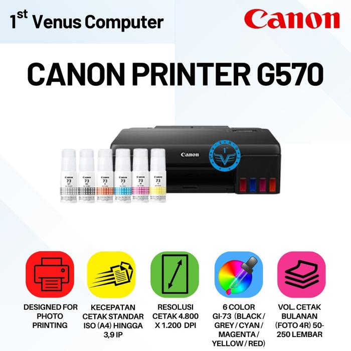 Jual Printer Canon PIXMA G570 570 Printer Photo InkTank 6 Warna ...