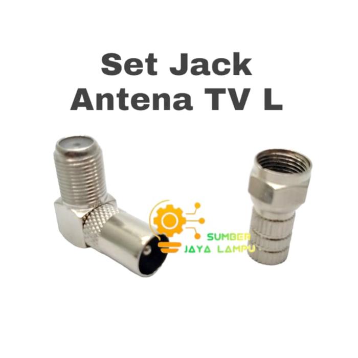 Jual Paket Jack Jek Antena TV L + Konektor Antena F Drat - 1 Set - Kab. Bekasi - Sumber Jaya ...