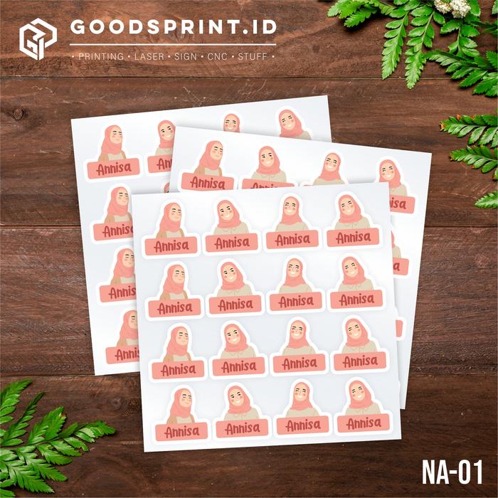 Jual Stiker Label Nama Anak Waterproof Sticker Vinyl Lucu Label Nama ...
