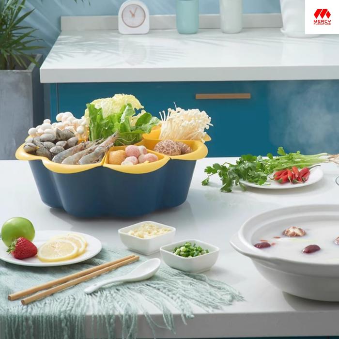 Jual Mercy Flower Plate Alat Pemisah Permen Kacang Sayur Keranjang ...