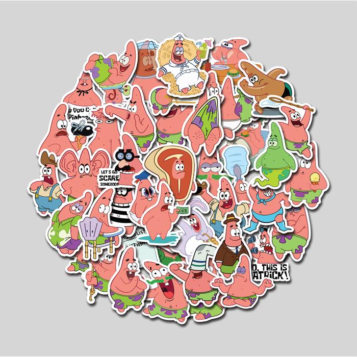 Jual STICKER PACK PATRICK STAR | STICKER TUMBLER | STIKER LAPTOP KOPER ...