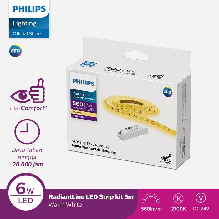 Promo Lampu Philips Radiantline LED Strip DLI320T 5M 6W 2700K 24V ...