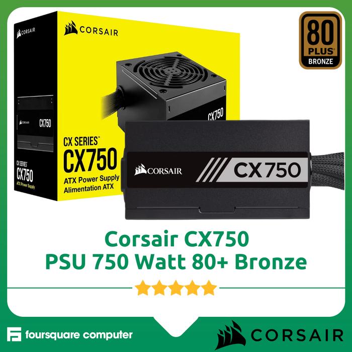 Jual PSU Corsair CX750 750 Watt 80 Plus Bronze Power Supply 750W Resmi - Kota Bandung ...