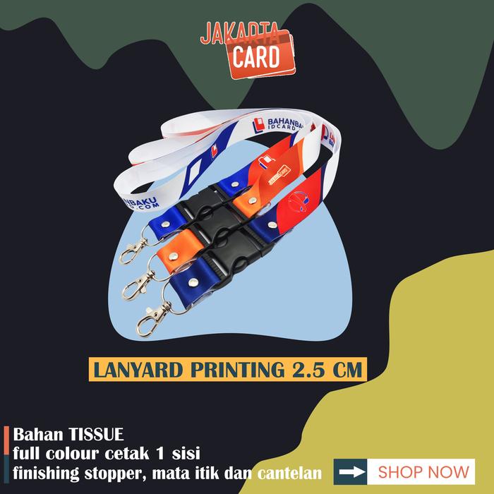 Promo Cetak lanyard custom desain tali sublim printing 2,5cm cetak 1 ...