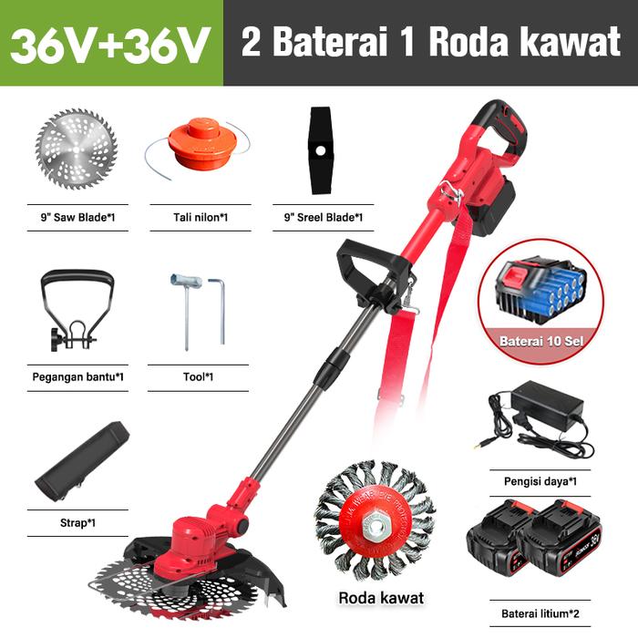 Jual IRONHOOF Brushless Mesin Potong Rumput Baterai 48V Pemotong Rumput ...