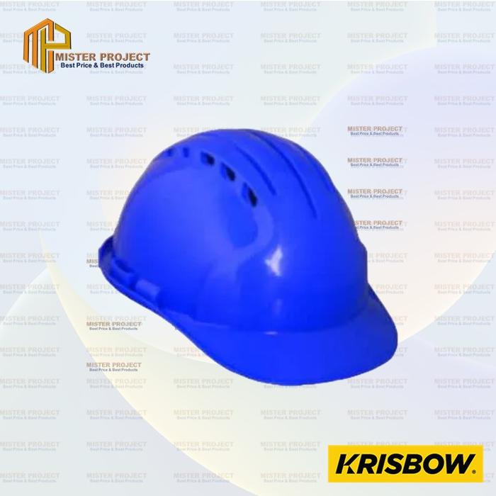 Jual Krisbow Helm Keselamatan Kerja Front Brim Ecm Hdpe - Biru ...