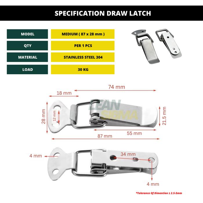 Jual Toggle Draw Latch Clamp Spring Load Kancing Pengait Kunci Kotak ...
