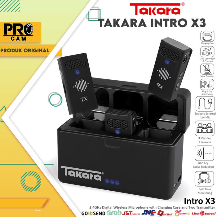 Jual TAKARA Intro X3 2,4GHz Digital Wireless Microphone / TAKARA Intro ...