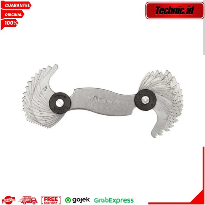 Jual Mitutoyo Set 30 Pcs Alat Ukur Thread Pitch Gages 4-42tpi 188-111 ...