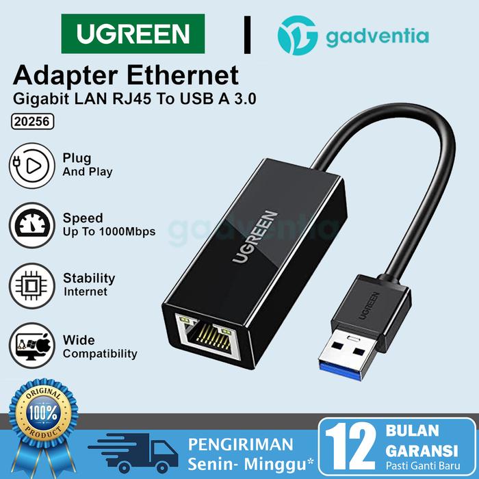 Jual UGREEN USB 3.0 to LAN RJ45 Adapter Ethernet Speed 1000mbps 20265 ...