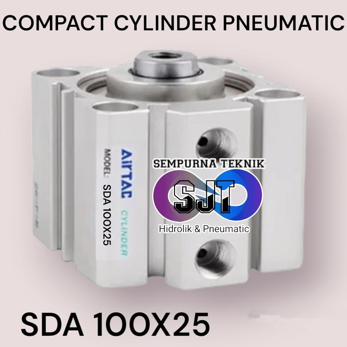 Jual COMPACT CYLINDER PNEUMATIC SDA 100X25 (DRAT DALAM) AIRTAC ...
