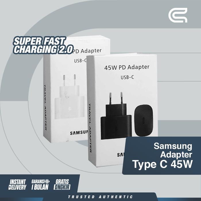 Jual SAMSUNG USB C POWER ADAPTER 45 WATT ORIGINAL BERGARANSI - Putih ...