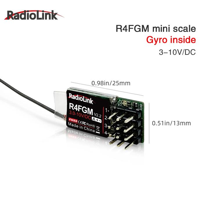 Jual Mini Receiver Radiolink R4FGM 4CH Gyro for RC Cars RC Drift Hot ...